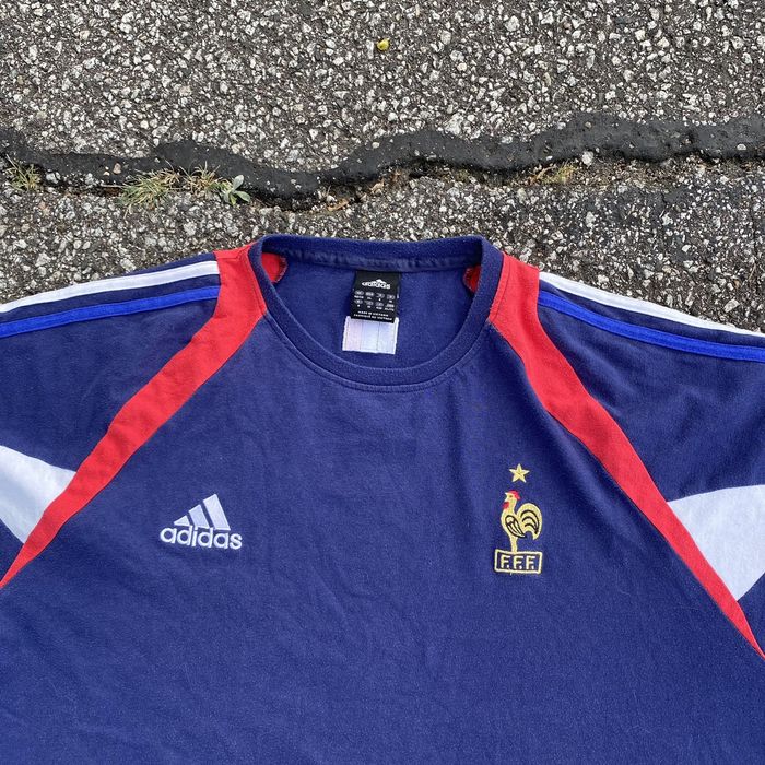 Vintage BLOKECORE ⚽️ Adidas France 90s Vintage Jersey Tshirt Tee Home ...