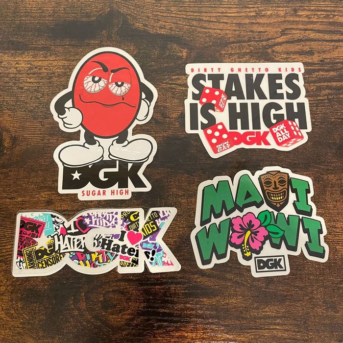 Dgk DGK skateboards Kayo Corp sticker pack / lot of 4 | Grailed
