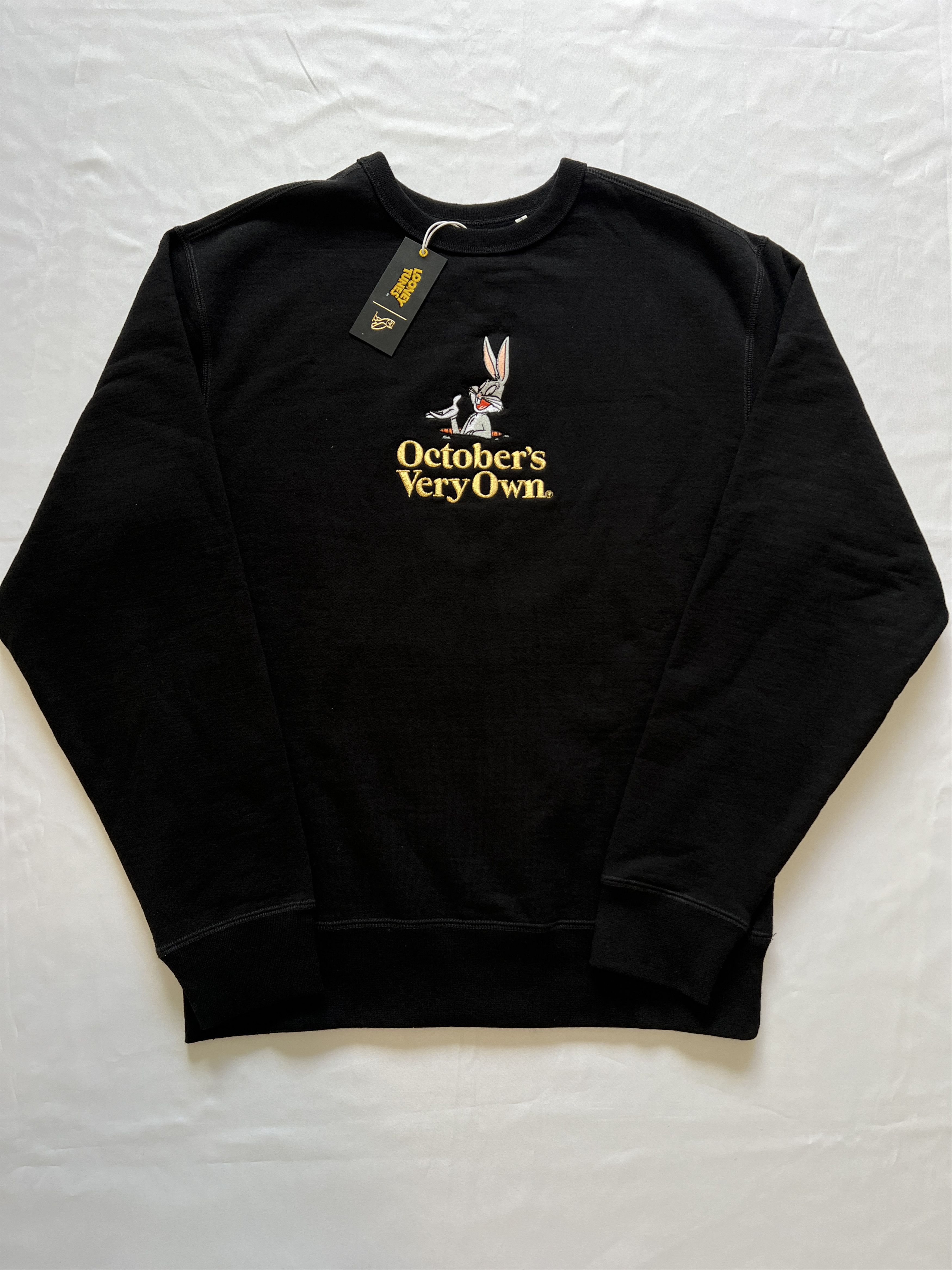 Drake × Octobers Very Own OVO x Looney Tunes Bugs Bunny Crewneck BLACK ...