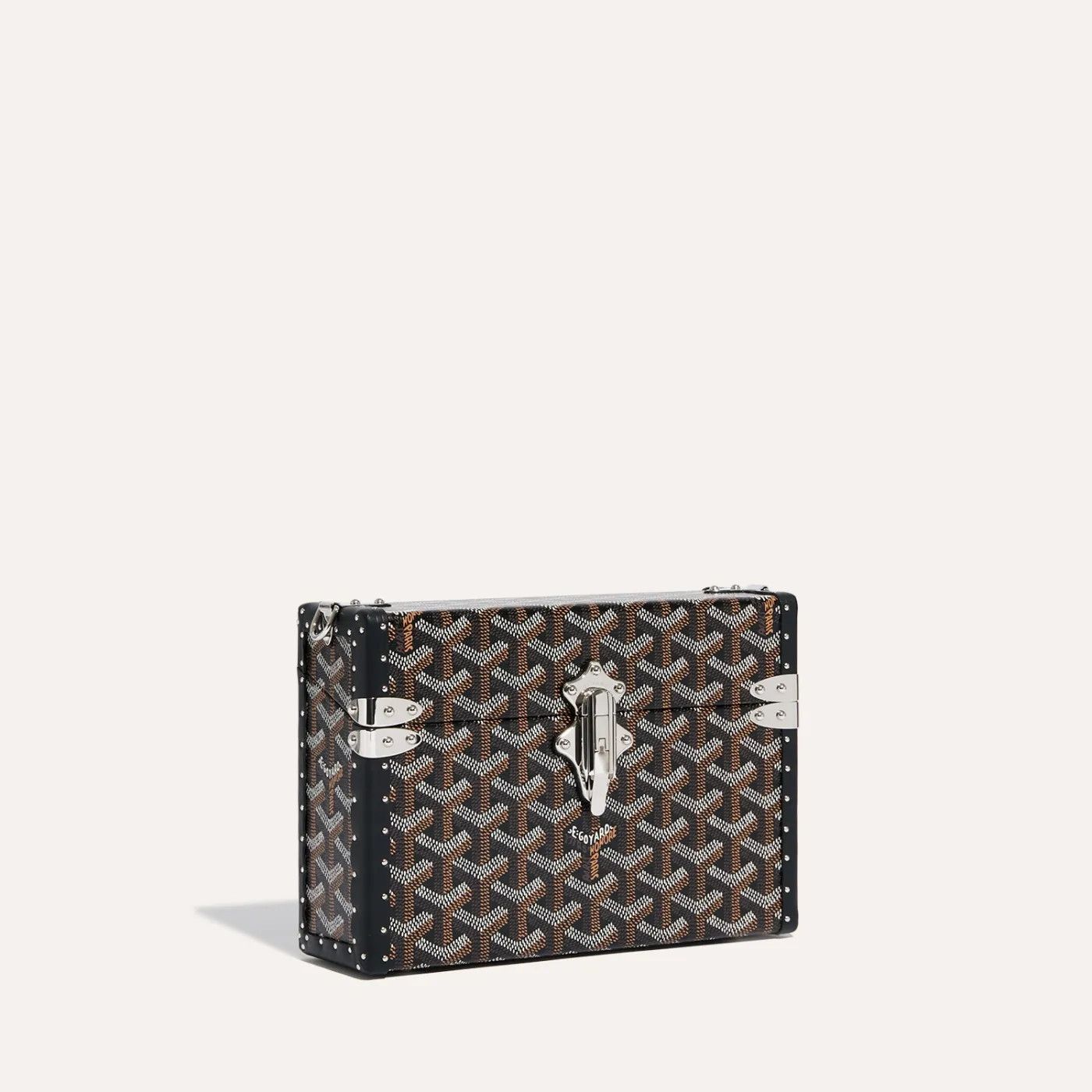 Goyard GOYARD BAG TRUNK MONOGRAM LEATHER BLACK WHITE SAINT LOGO | Grailed
