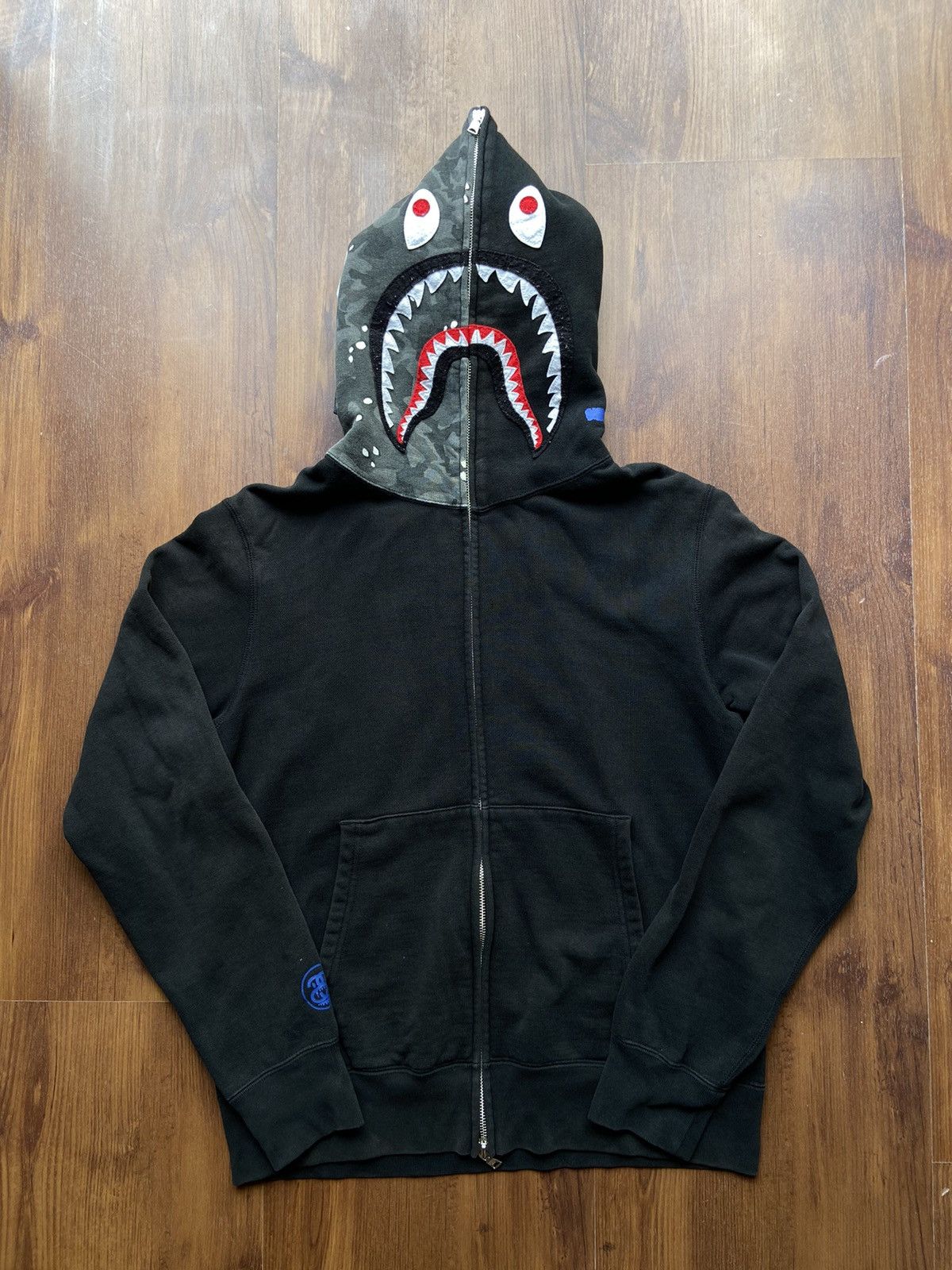 Bape × Stussy Bape x Stussy Shark Full Zip Hoodie | Grailed