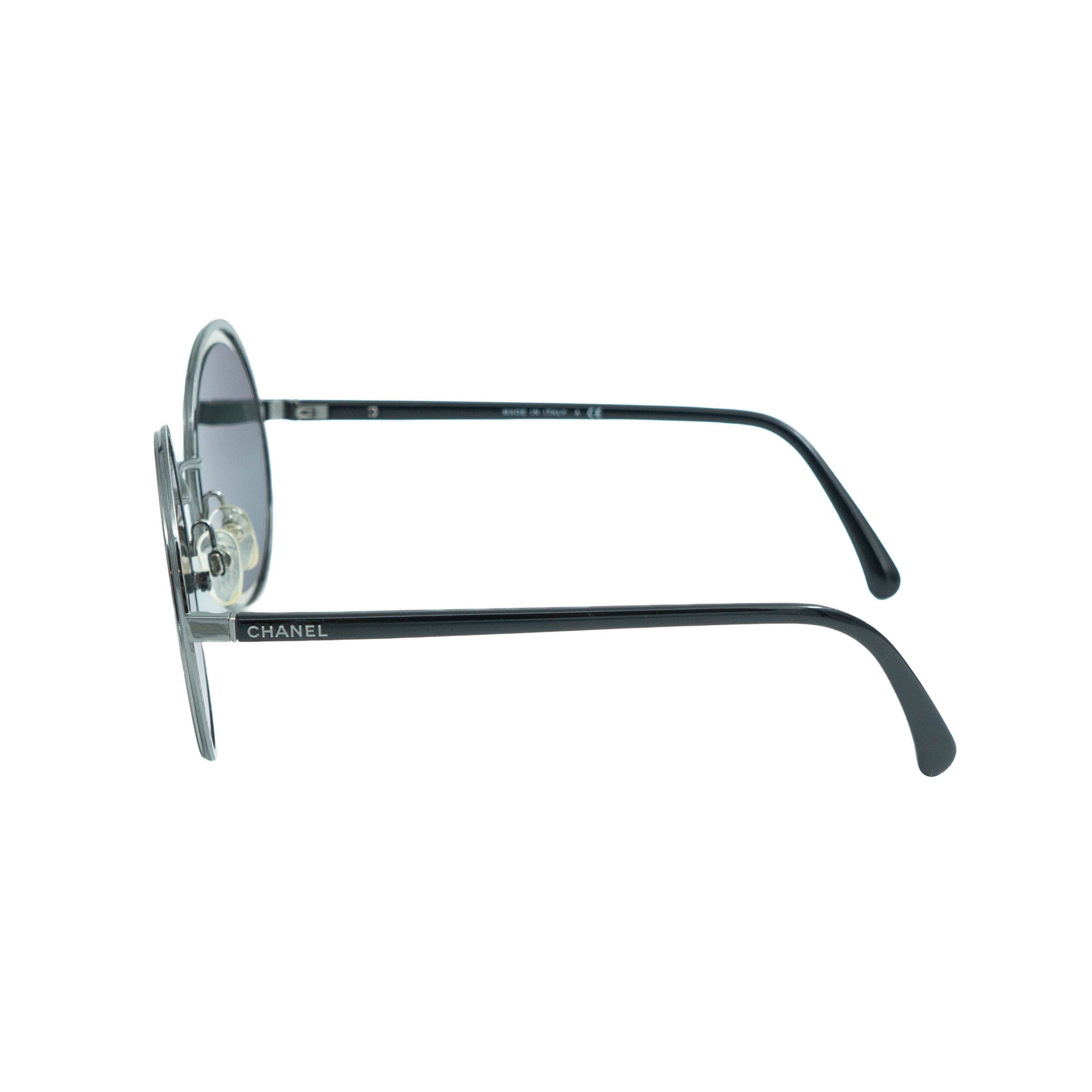 Chanel CHANEL 4226 CC Logo Round Silver Sunglasses | Grailed