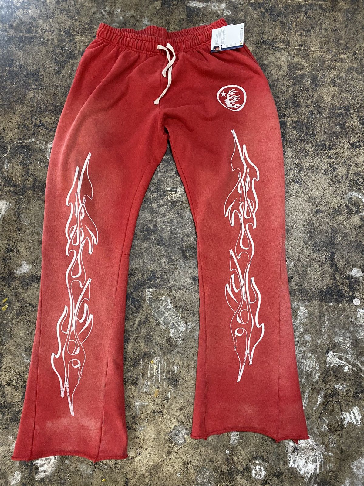 HELLSTAR Hellstar Red Flame Flare Sweatpants | Grailed