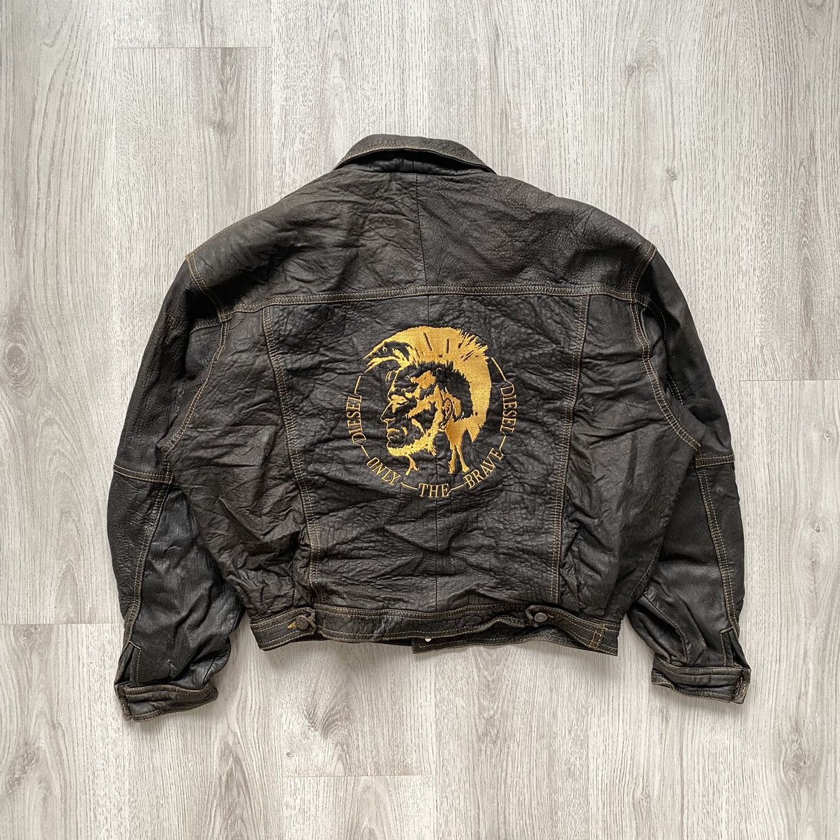 Diesel × Vintage Vintage DIESEL Brown Soft Leather Jacket | Grailed