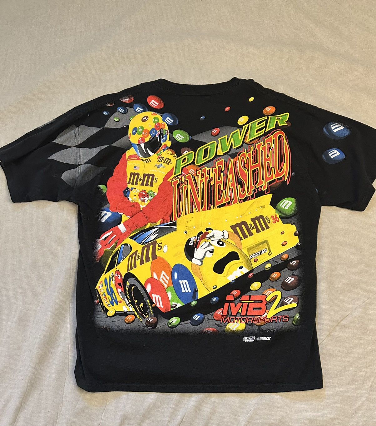 NASCAR Vintage 1999 Ernie Irvan Black M&Ms NASCAR Racing AOP Tee | Grailed