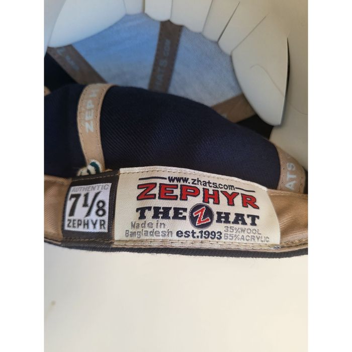 Zephyr NCAA Zephyr Fitted Hat Sz 7 1/8 Notre Dame Blue And Metallic ...