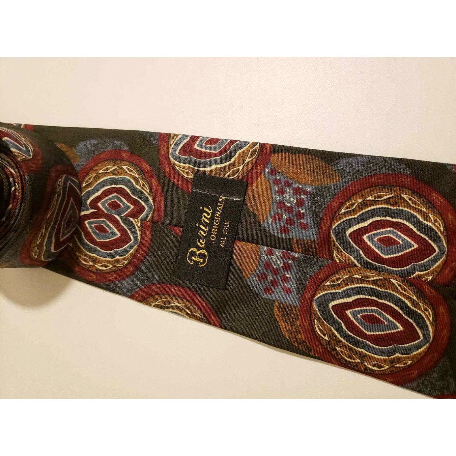 Vintage Genuine Barini Men's 100% Pure Silk Neck Tie in Vibrant Green ...