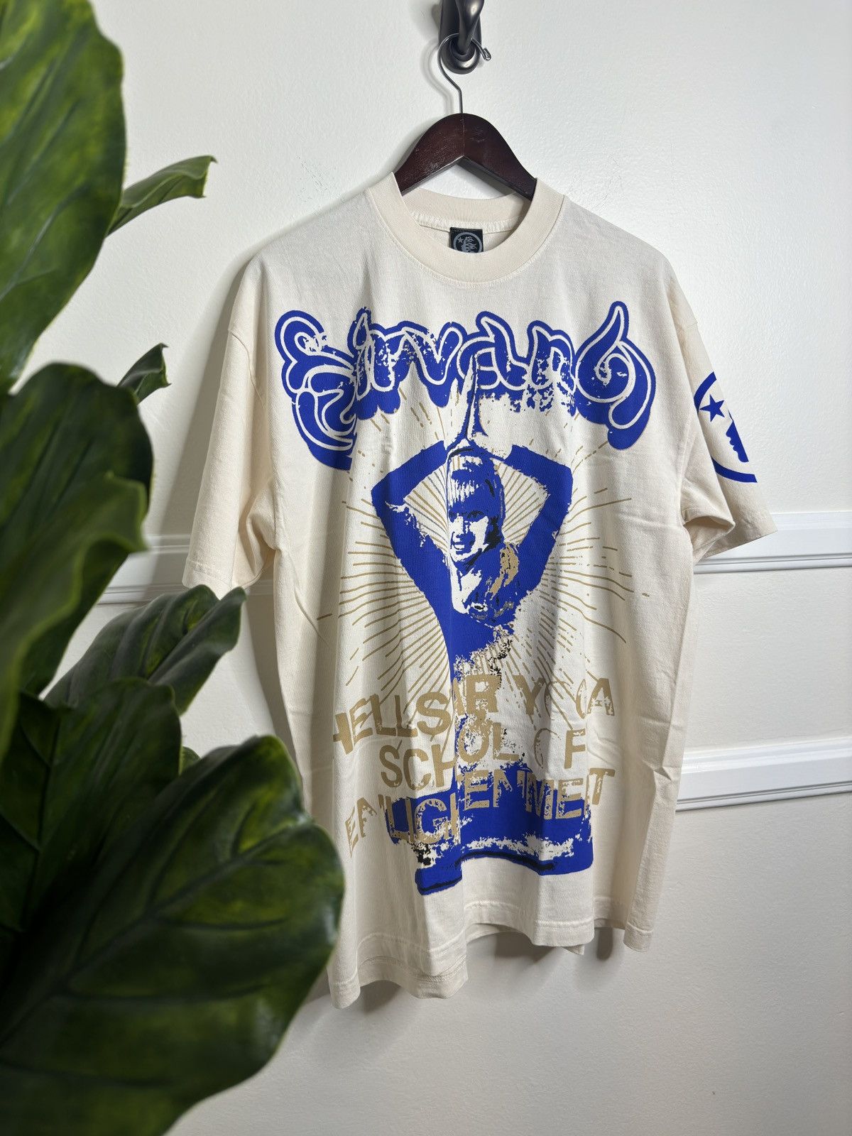 HELLSTAR Hellstar Studios Yoga Tee Cream | Grailed