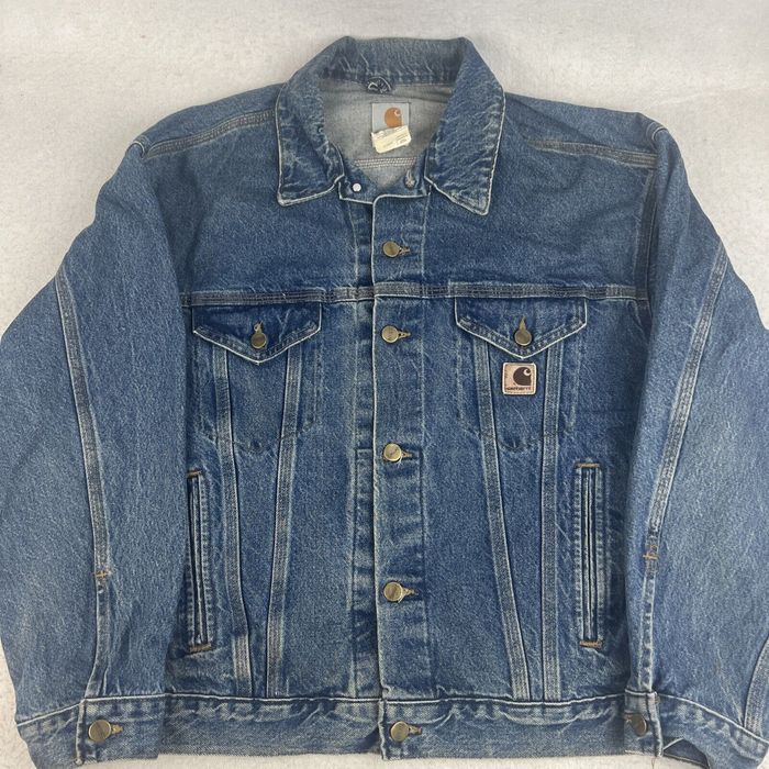 Carhartt Vintage Carhartt Denim Jean Jacket Adult J12 DST USA Union ...