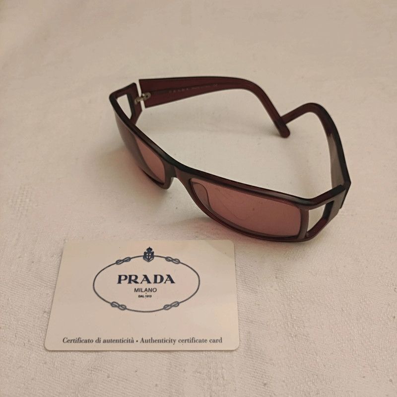 Prada × Vintage Prada Sunglasses Wrap Shield Mask Symbole Sport Red Tab Grailed