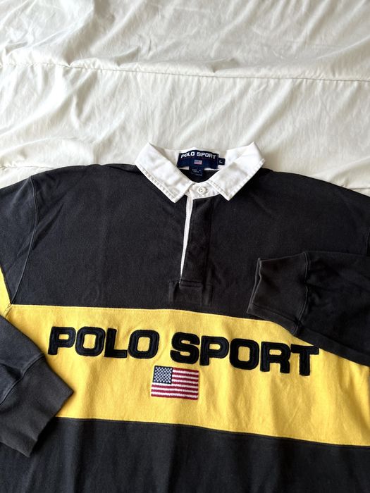 Polo Ralph Lauren Vintage POLO SPORT USA Flag Ralph Lauren Rugby Shirt 90s | Grailed