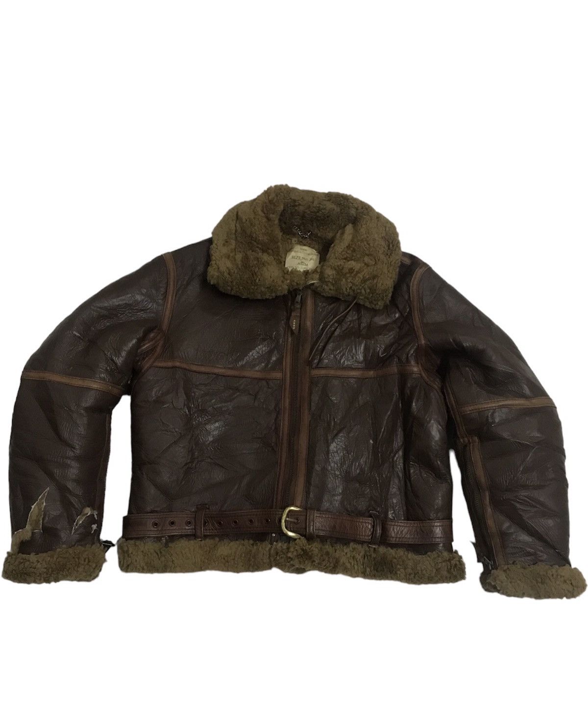 Vintage True Vintage Aero Leather Sheepskin Flying Jacket | Grailed