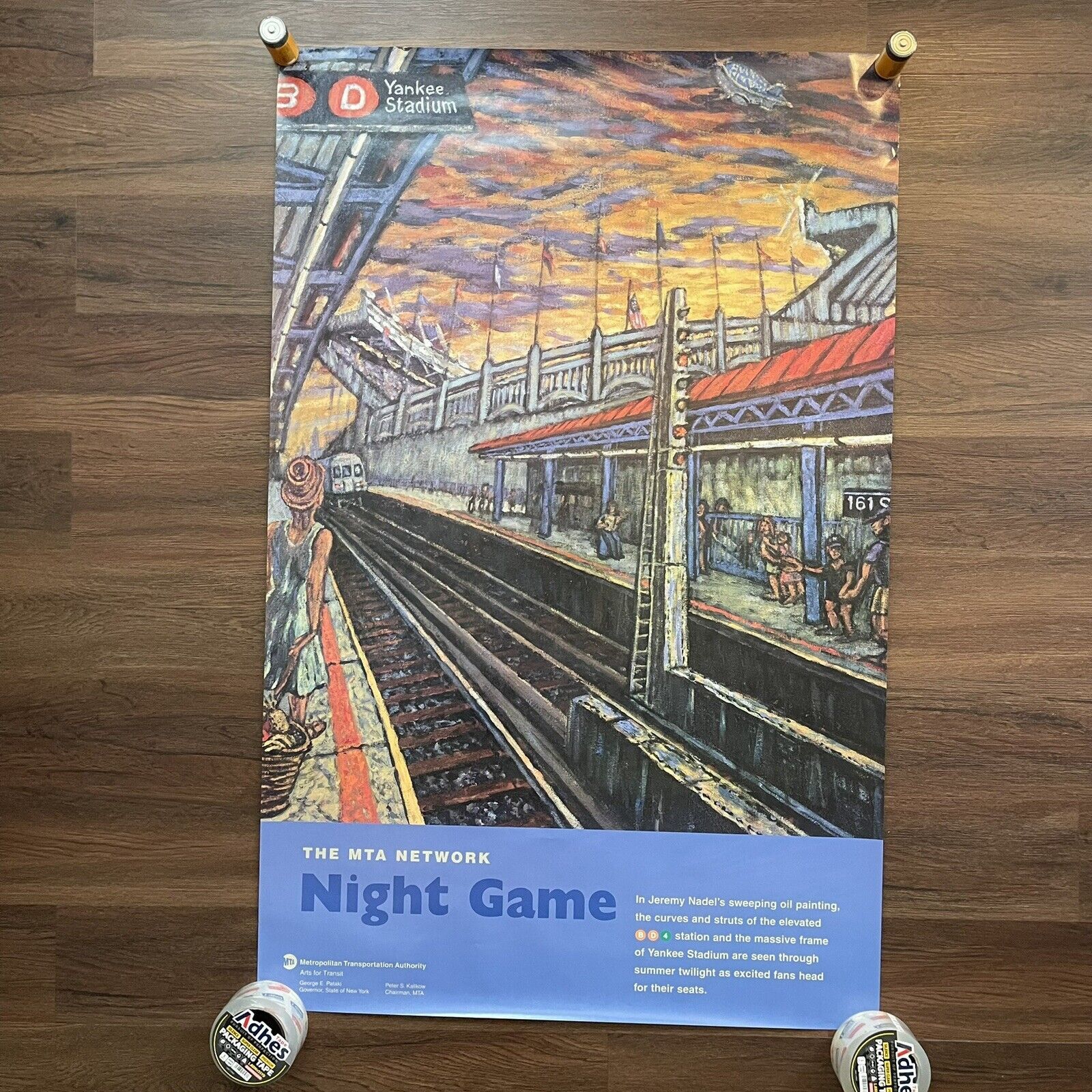 Vintage MTA NYCTA SUBWAY POSTER 2005 Yankees Night Game NYC SUBWAY ...
