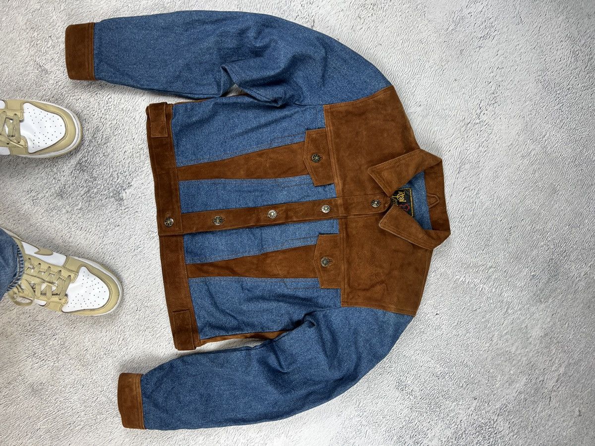 Vintage Vintage Denim and real Leather Biker Jacket 80s Y2K M size ...