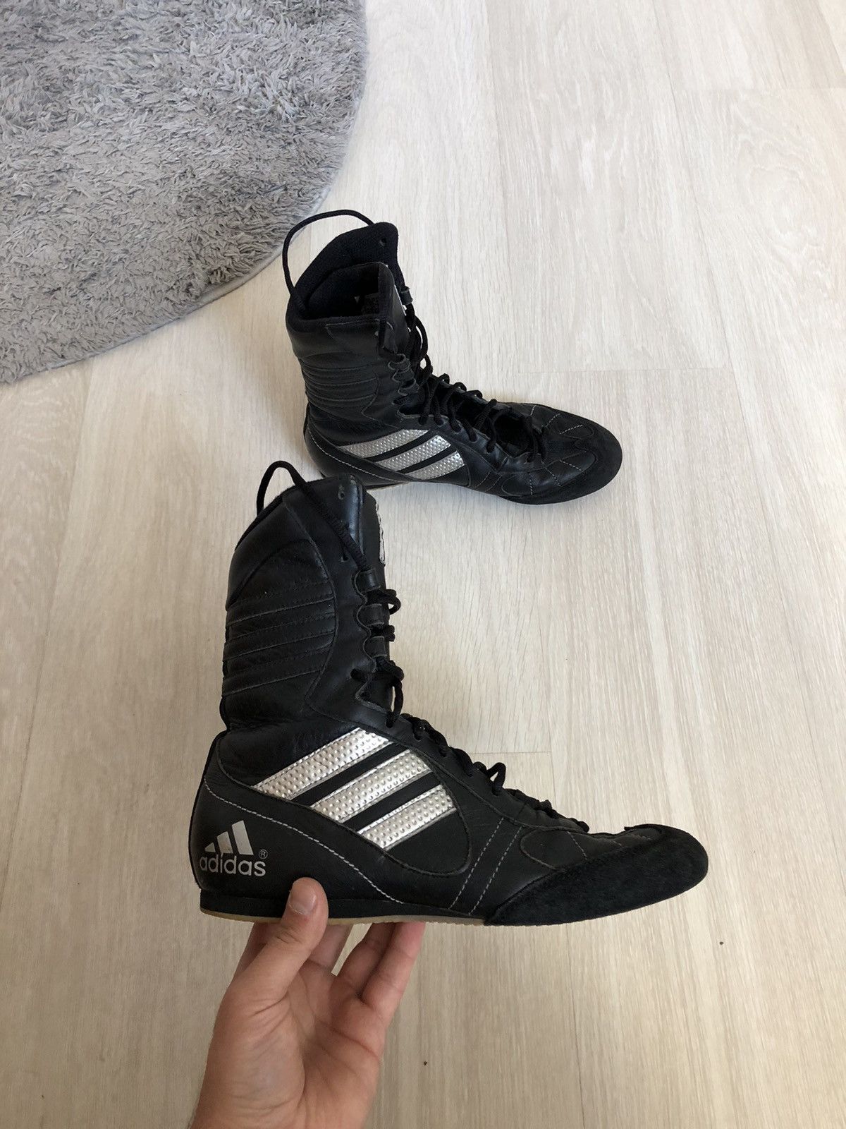 Adidas × Vintage Vintage Adidas Boxing Wrestling High Boots Shoes | Grailed