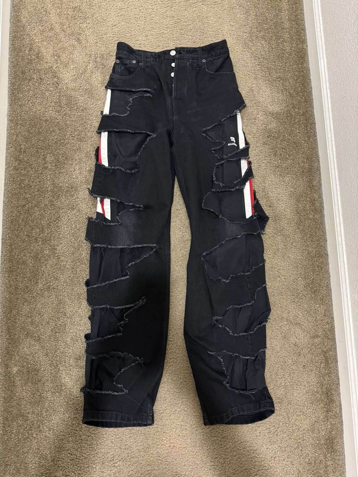 Balenciaga Balenciaga Slashed FW21 Denim Jeans | Grailed
