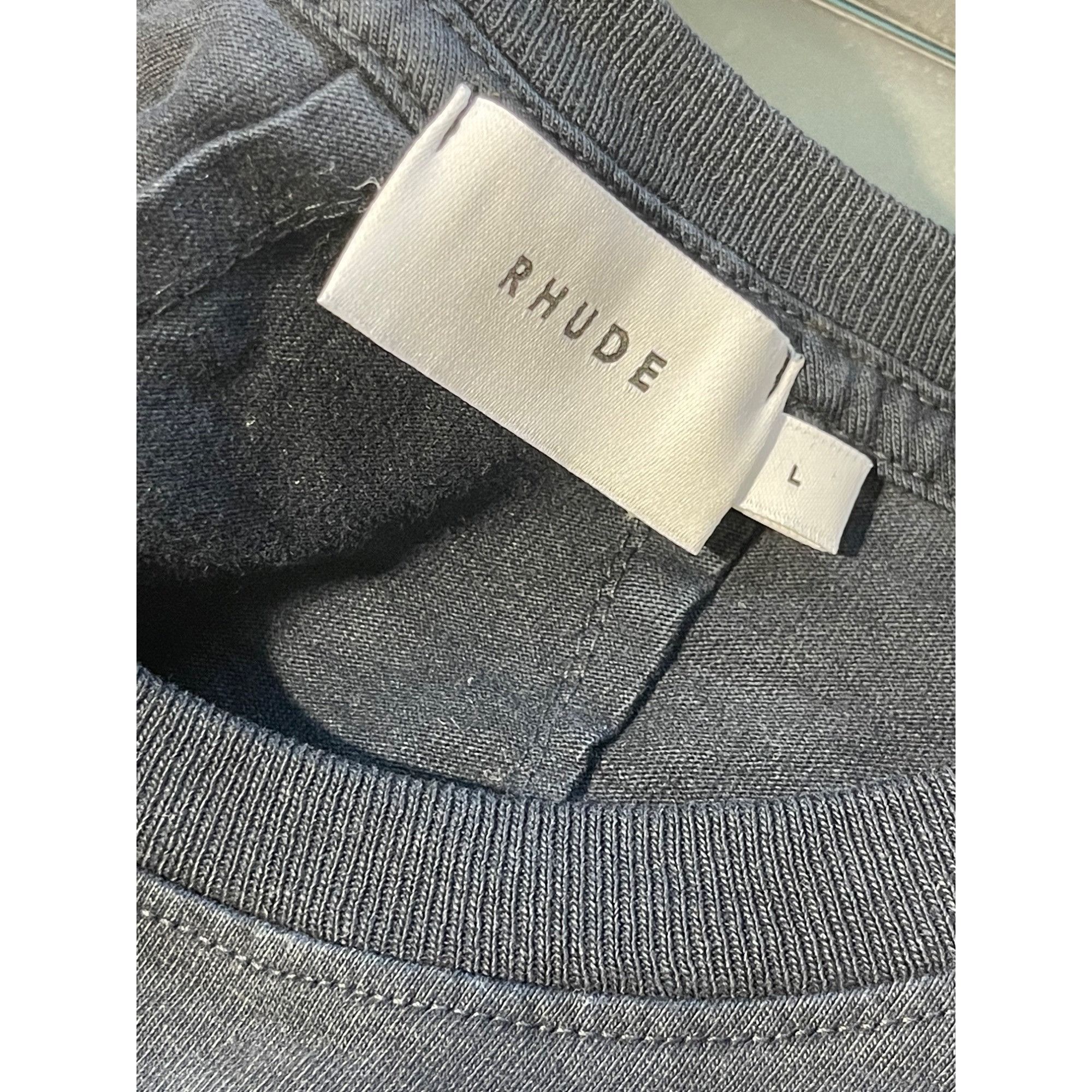 Rhude NEW RHUDE LETTER MAN BOX LOGO TEE SZ LARGE | Grailed