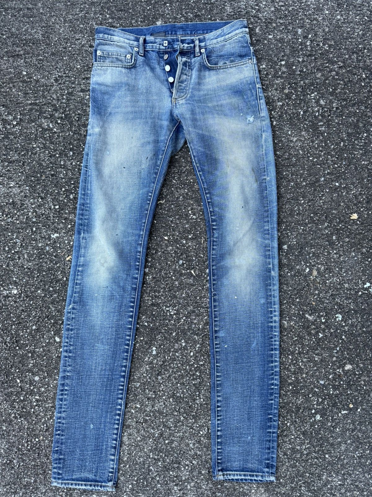 Dior Hedi Slimane era Dior jeans Paint splatter unaltered | Grailed