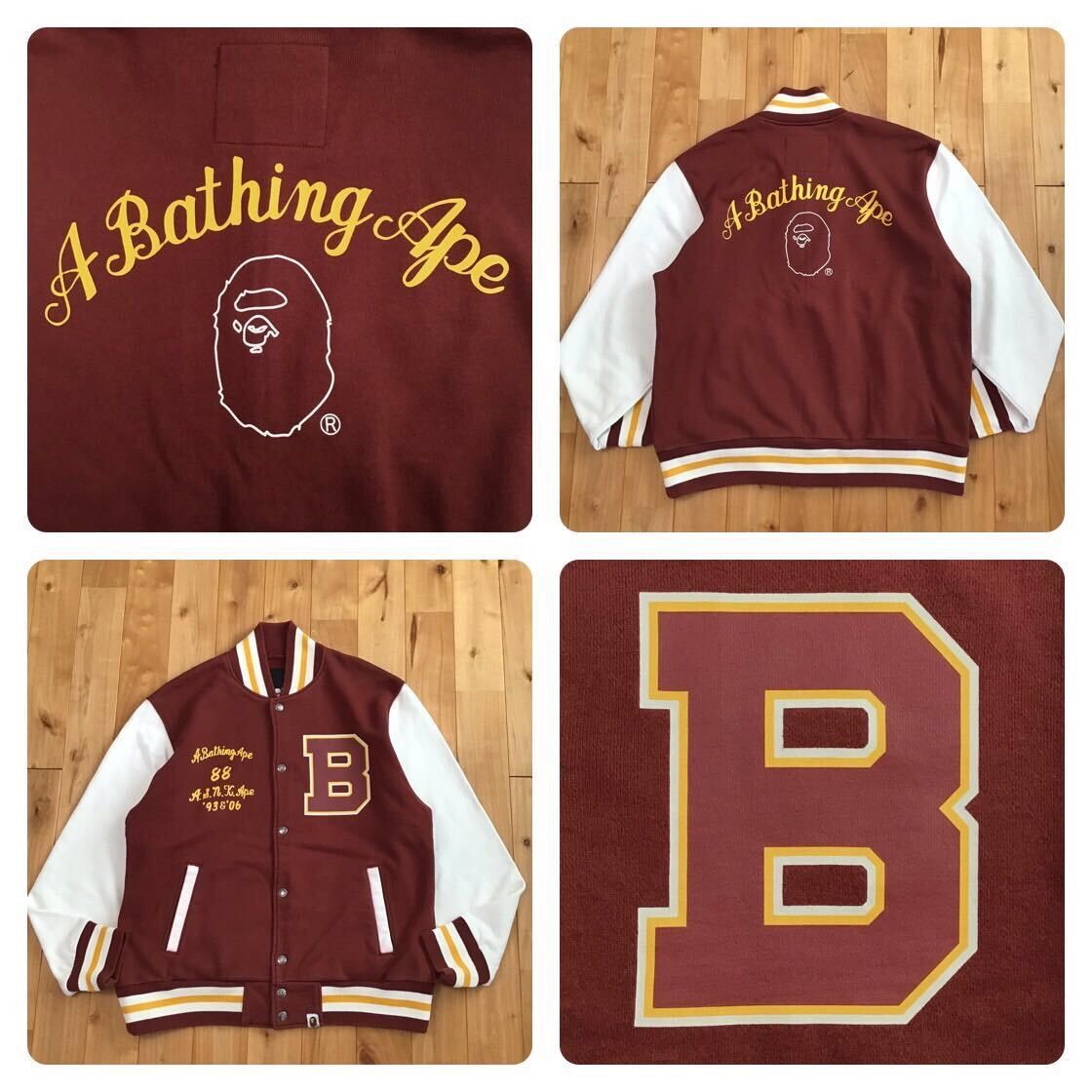 Bape × Nigo BAPE LOGO sweat varsity jacket a bathing ape NIGO | Grailed
