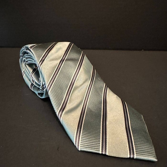 Donald Trump Donald Trump Signature Collection Green Striped100% Silk ...