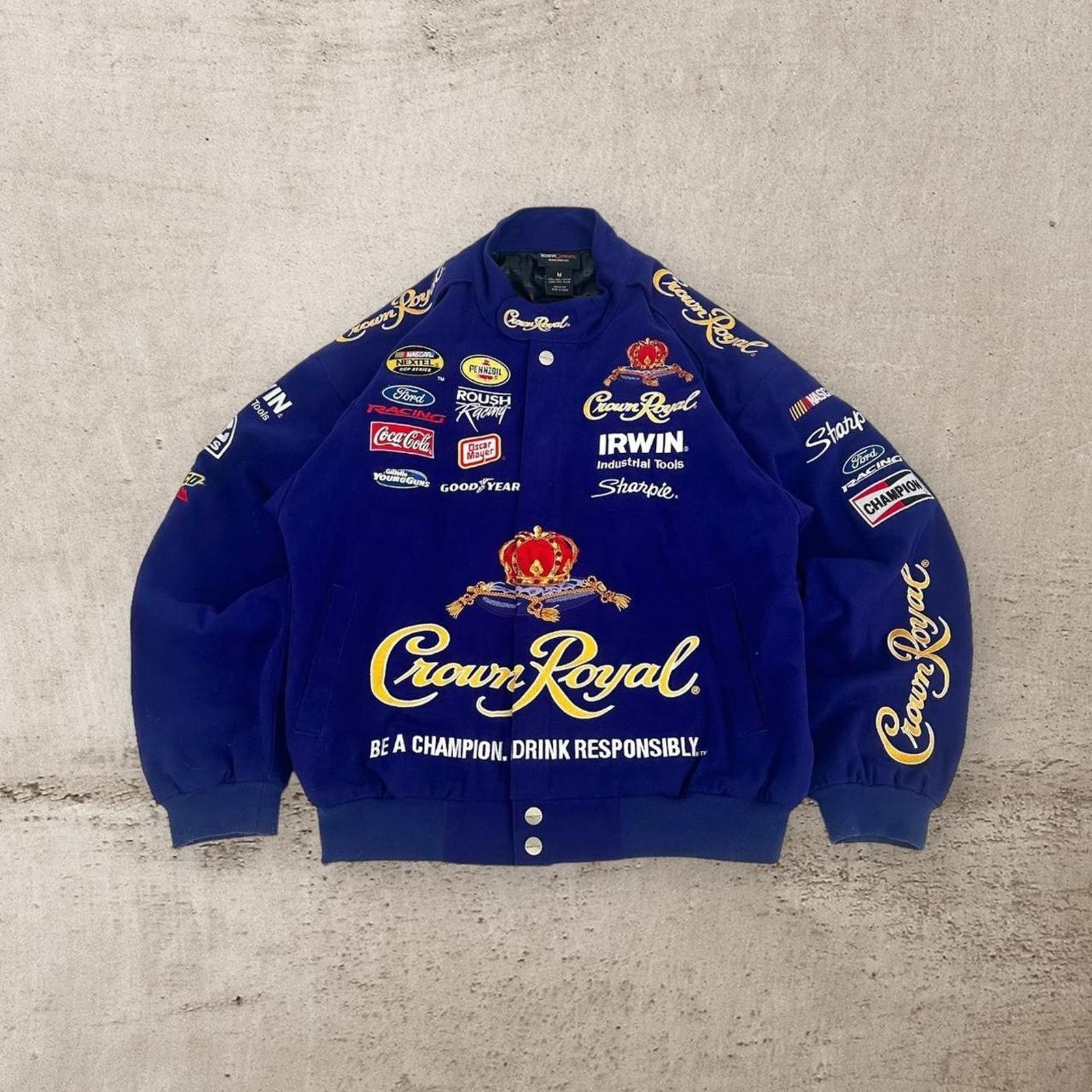 NASCAR Vintage nascar crown royal racing jacket | Grailed