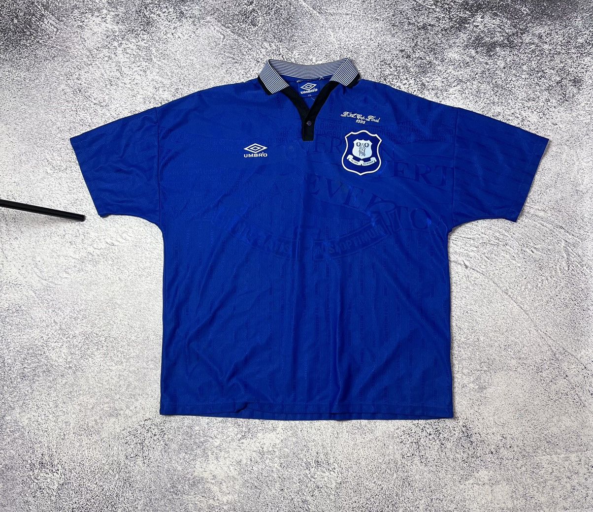 Umbro × Vintage Everton FA Cup Final 1995 soccer jersey Adults XL Umbro ...