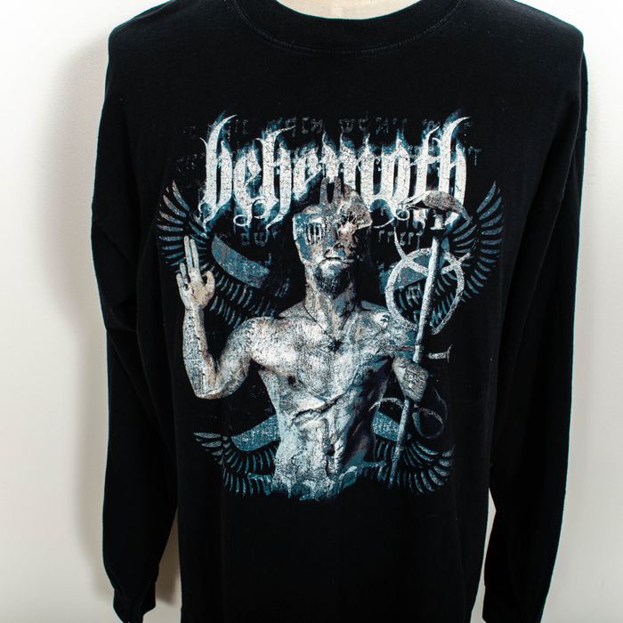 Vintage Behemoth Double Sided Print Black Long Sleeve Shirt | Grailed