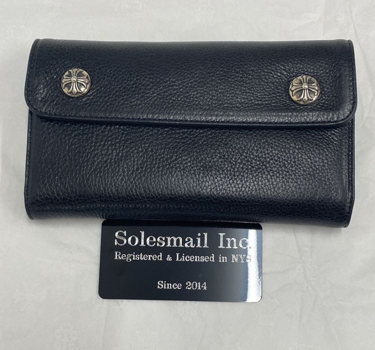 Chrome Hearts Chrome Hearts Wave Tri Fold Leather Wallet | Grailed