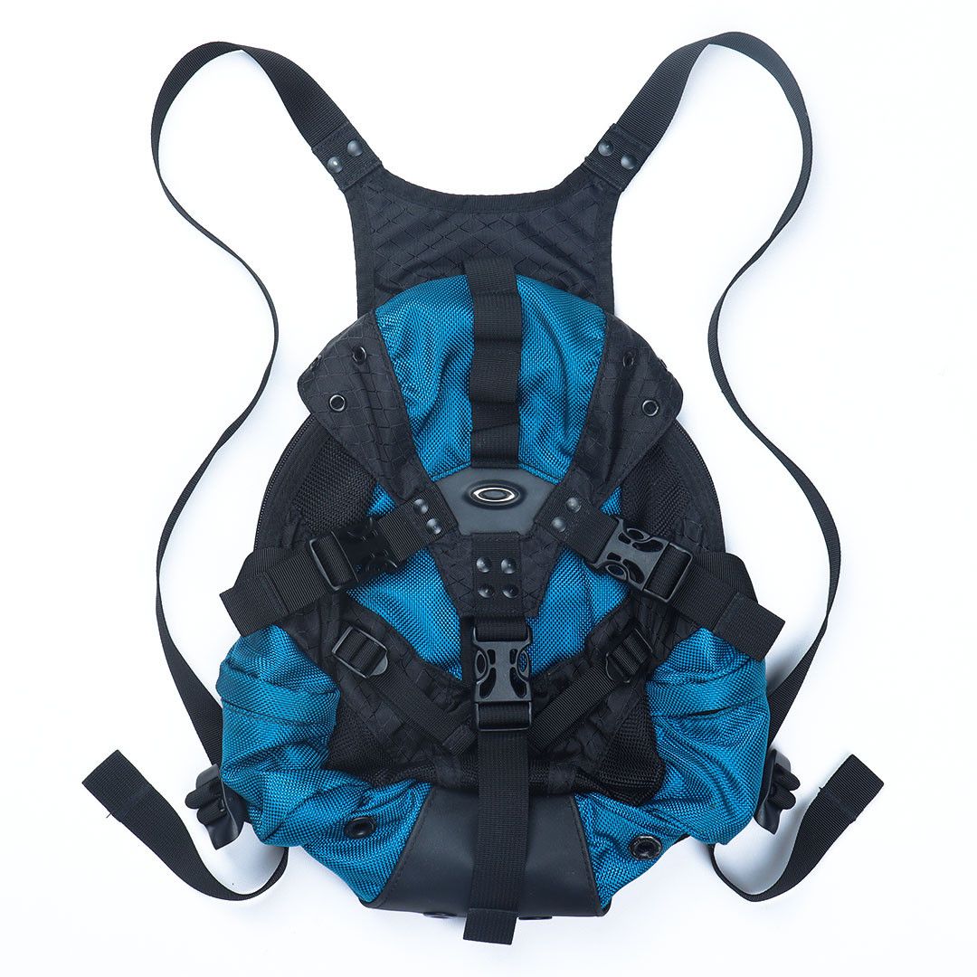 Oakley × Vintage Oakley Mini Icon Backpack 1.0 Black Blue - Y2K Vintage ...
