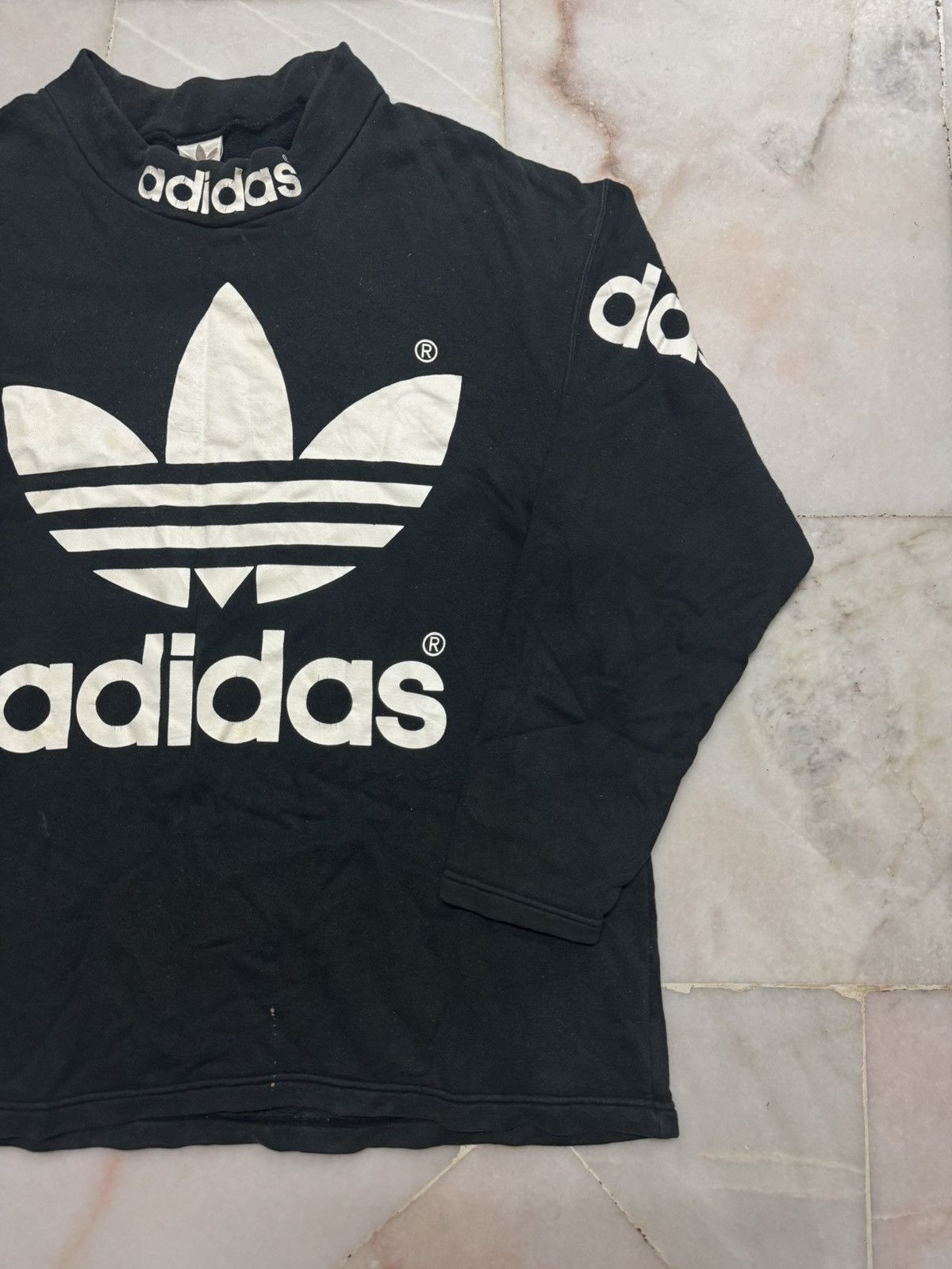Adidas 💥VINTAGE 90's ADIDAS JAPAN BIG LOGO MIRROR PRINT DISTRESSED ...