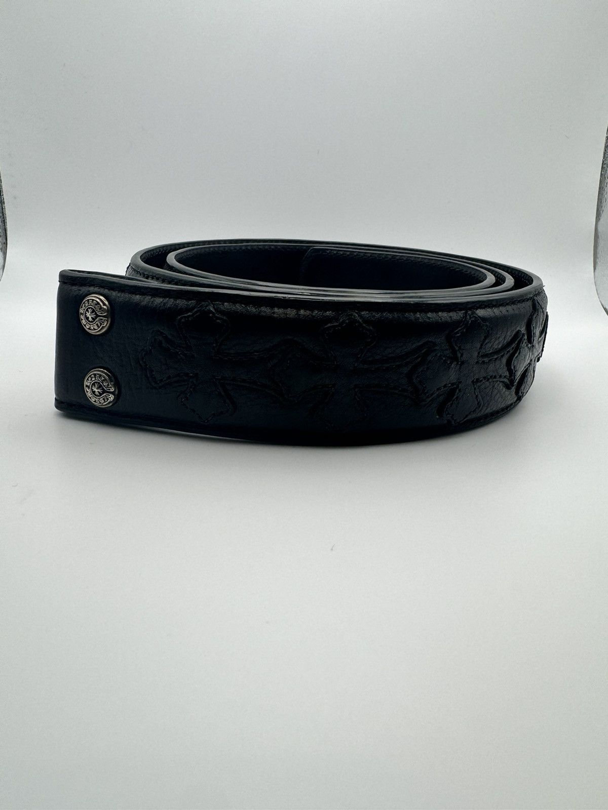 Chrome Hearts Chrome Hearts Black Cemetery Belt Strap Size 34 | Grailed
