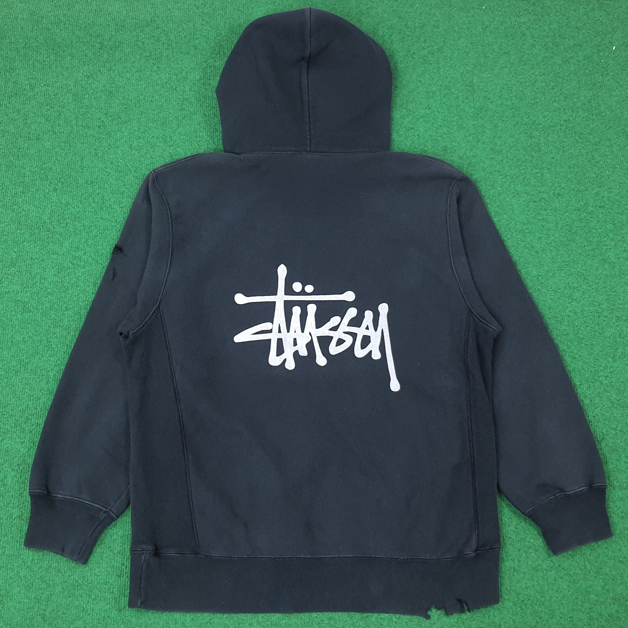 Vintage Vintage SUPREME x Custom Stussy Logo Hoodie C215N20 | Grailed