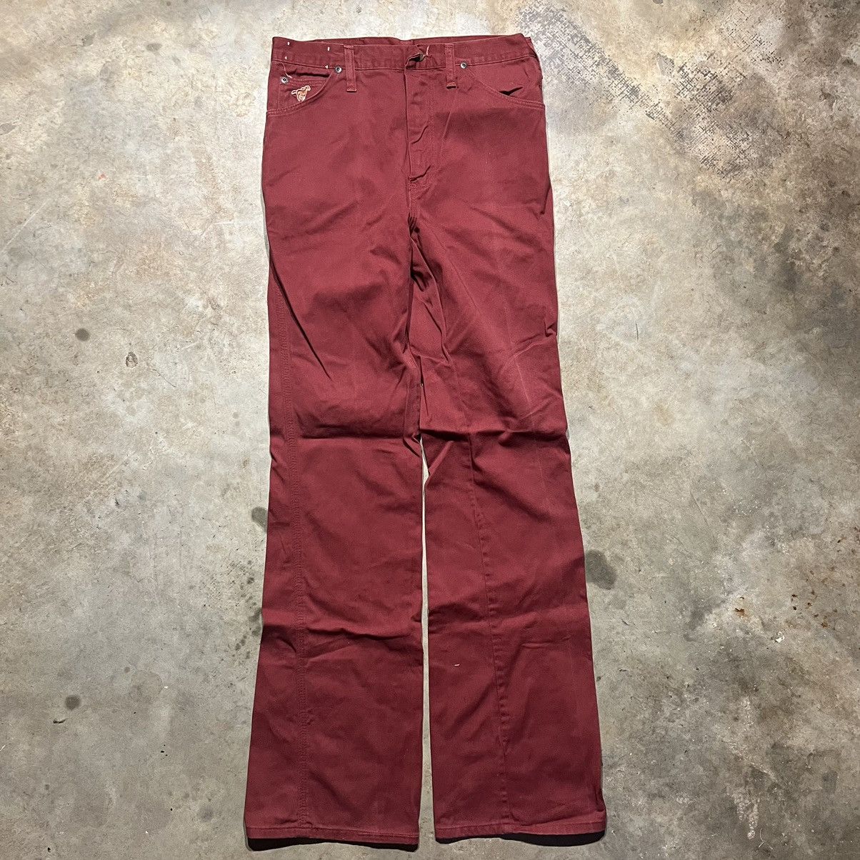 Talon × Vintage × Wrangler Vintage 70s Wrangler Burgundy Bell Botton ...