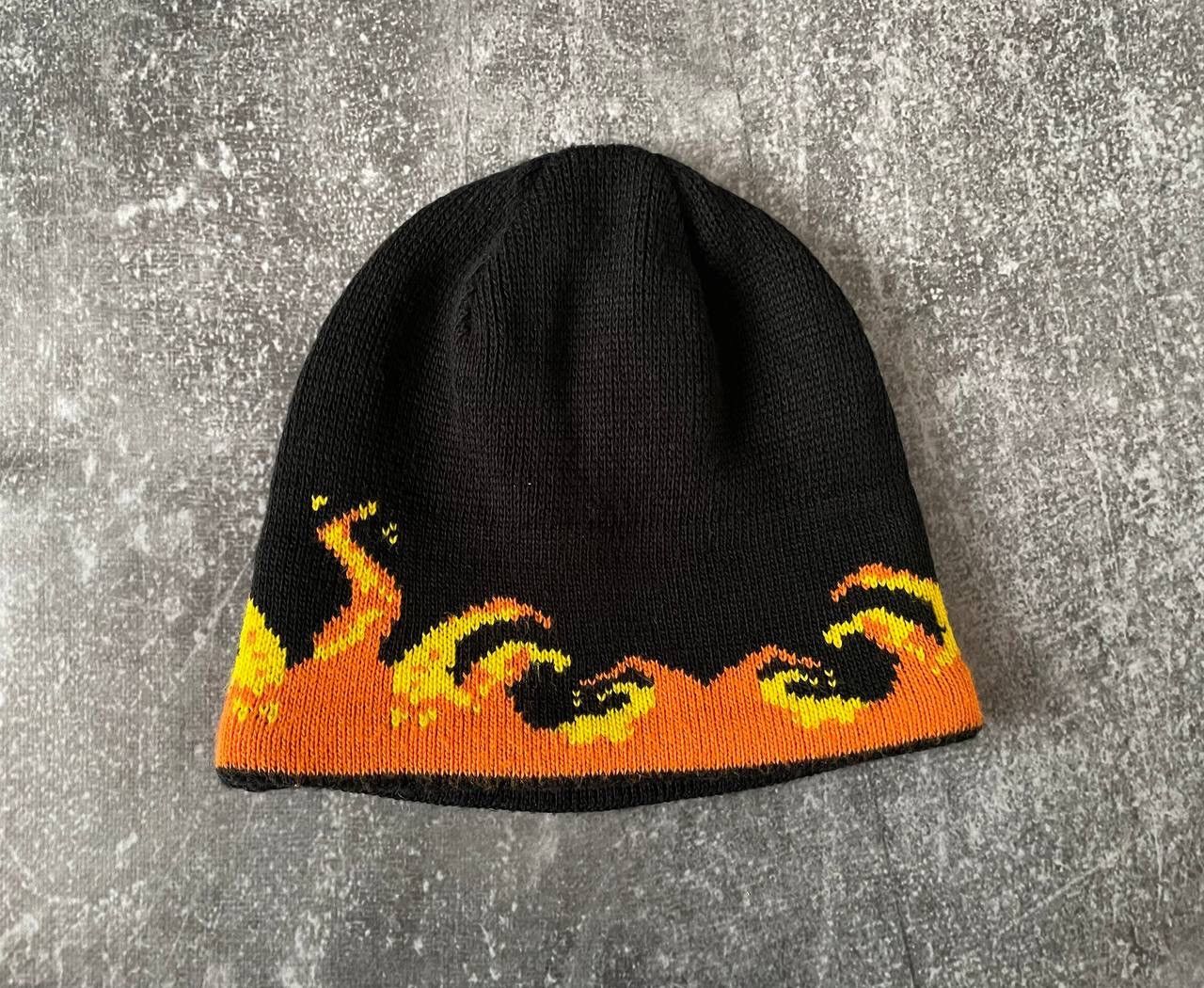 Vintage Vintage Inferno Fire Flame Beanie Hat Japan Style | Grailed