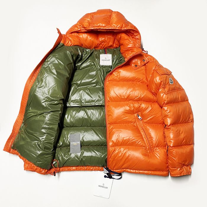 Moncler Moncler Maya mens puffer jacket orange size 4 L XL Large | Grailed