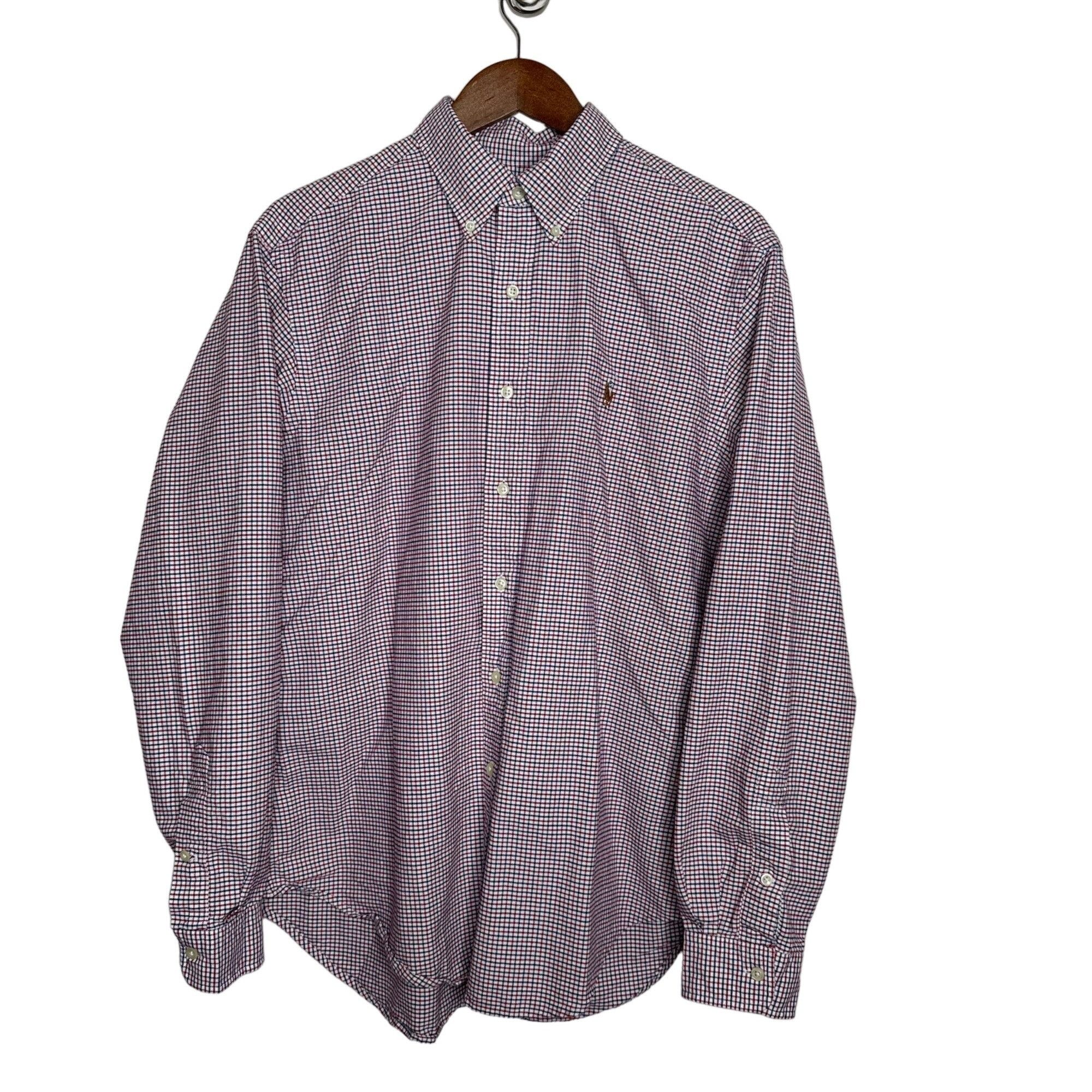 Ralph Lauren Ralph Lauren Classic Fit Red, White and Blue Check button ...