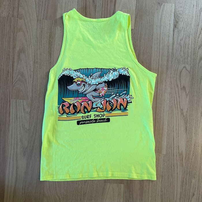 Vintage Ron Jon Neon Yellow Surf Tank - M | Grailed