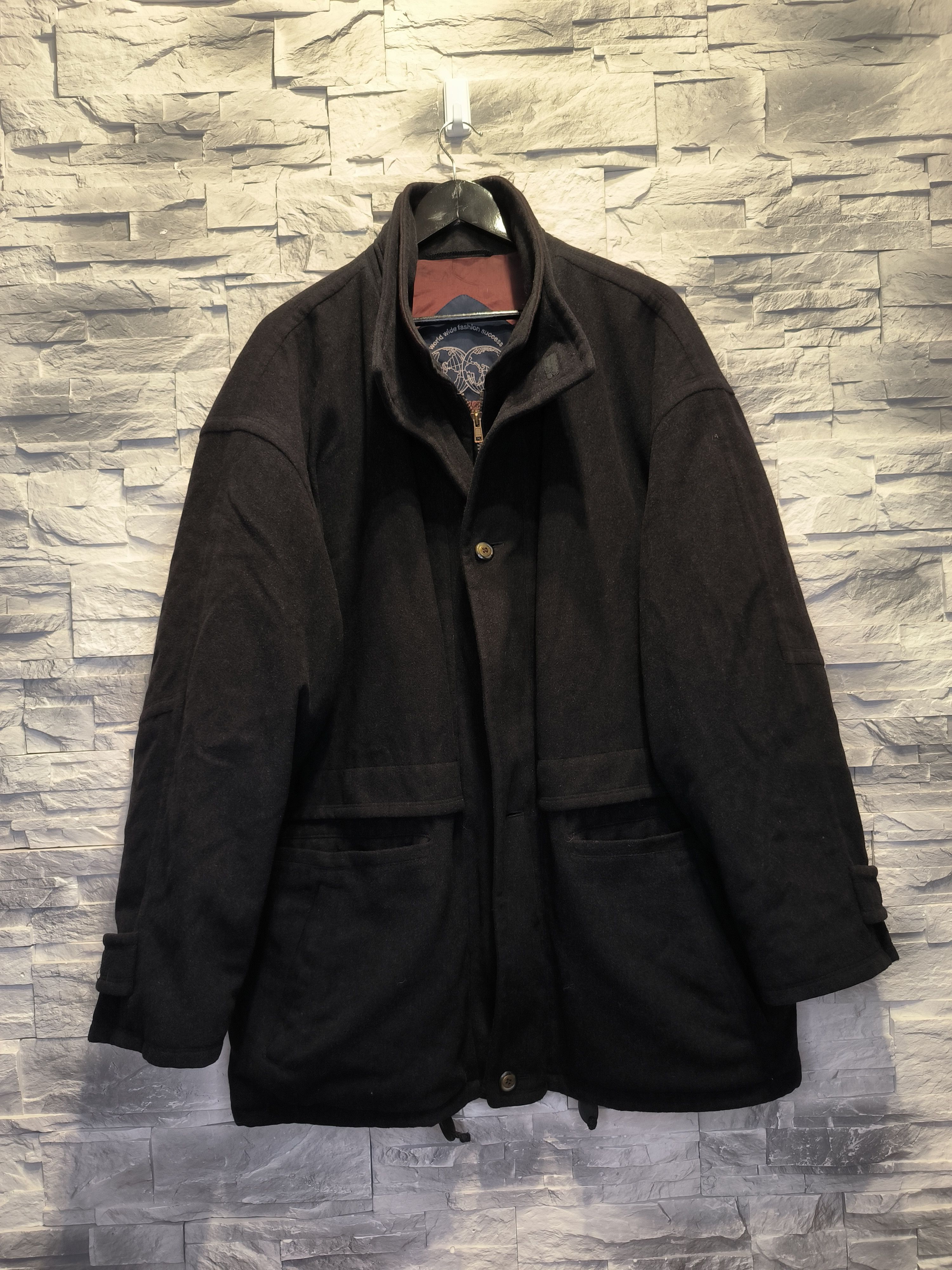 Bugatti × Goretex Bugatti Coat Gore-Tex Cashmere Wool Black | Grailed