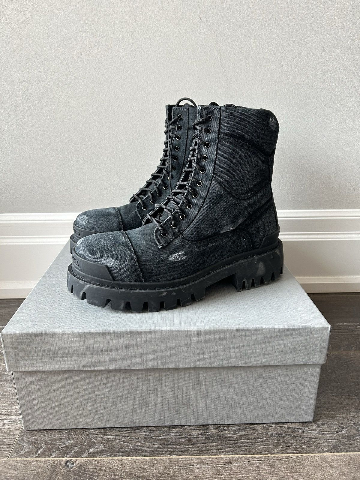 Balenciaga Balenciaga Distressed Strike Boots | Grailed