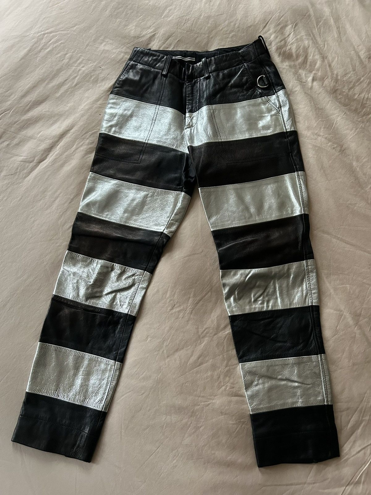 99%Is 99%IS striped leather pants | Grailed