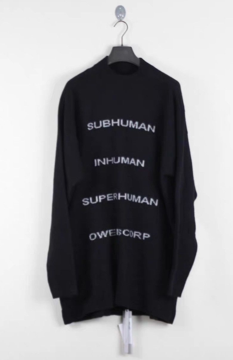 Rick Owens Rick Owens 22FW Show Letter Sweater | Grailed