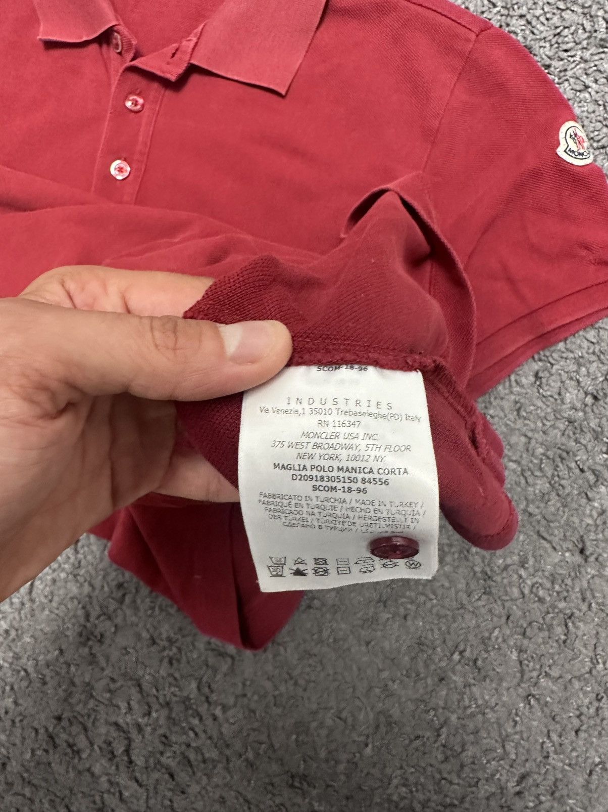 Moncler Vintage moncler polo drill drip washed boxy 90’s y2k | Grailed