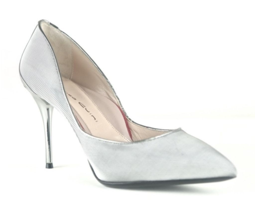 Enrico Coveri Enrico Cuini ELLE Cybernet Metallic Silver Pumps Size 41. ...