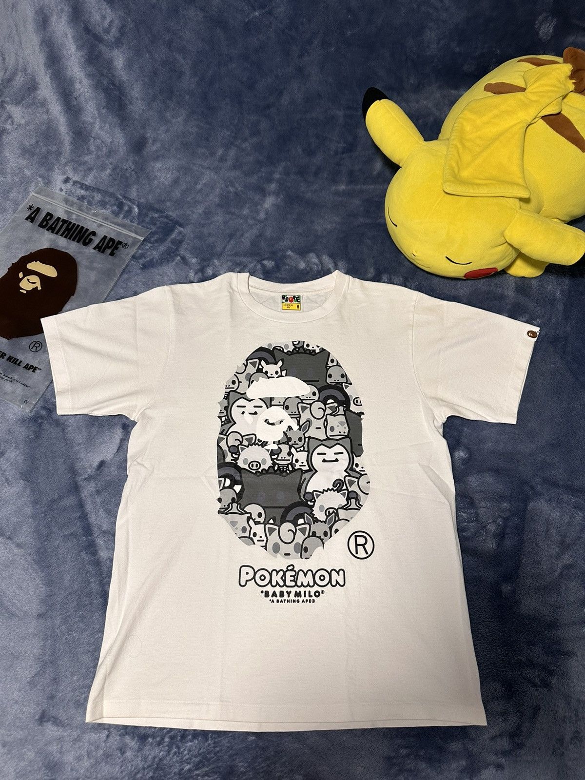Bape × Pokemon BAPE x Pokemon Monotone Ape Head Tee | Grailed