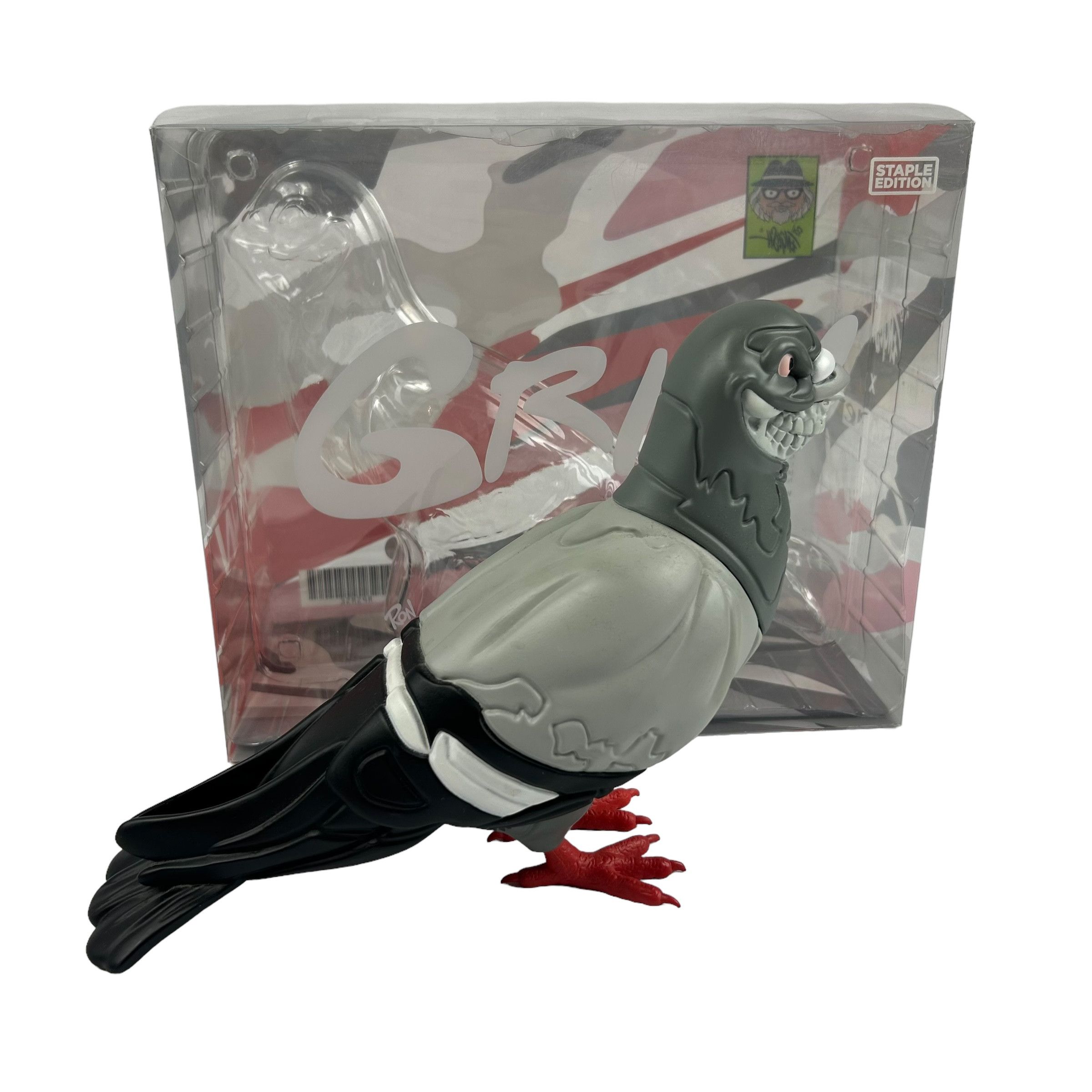Staple Signed! Ron English X Staple Pigeon Grin Figure | Grailed