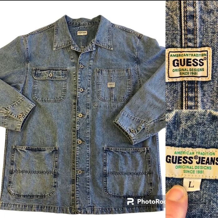Guess 80s Guess USA Blue Jean CHORE Coat HiP HoP STREETWEAR Jacket ...