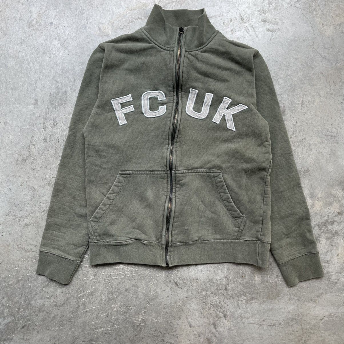 Vintage Crazy Y2K Cyber Punk FCUK Full Zip Sweater Opium | Grailed