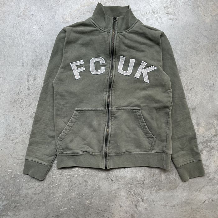 Vintage Crazy Y2K Cyber Punk FCUK Full Zip Sweater Opium | Grailed
