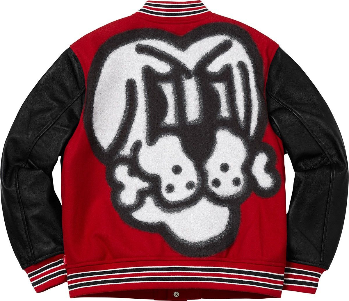 Chito × Supreme Supreme Bone Wool Varsity Jacket FW18 | Grailed