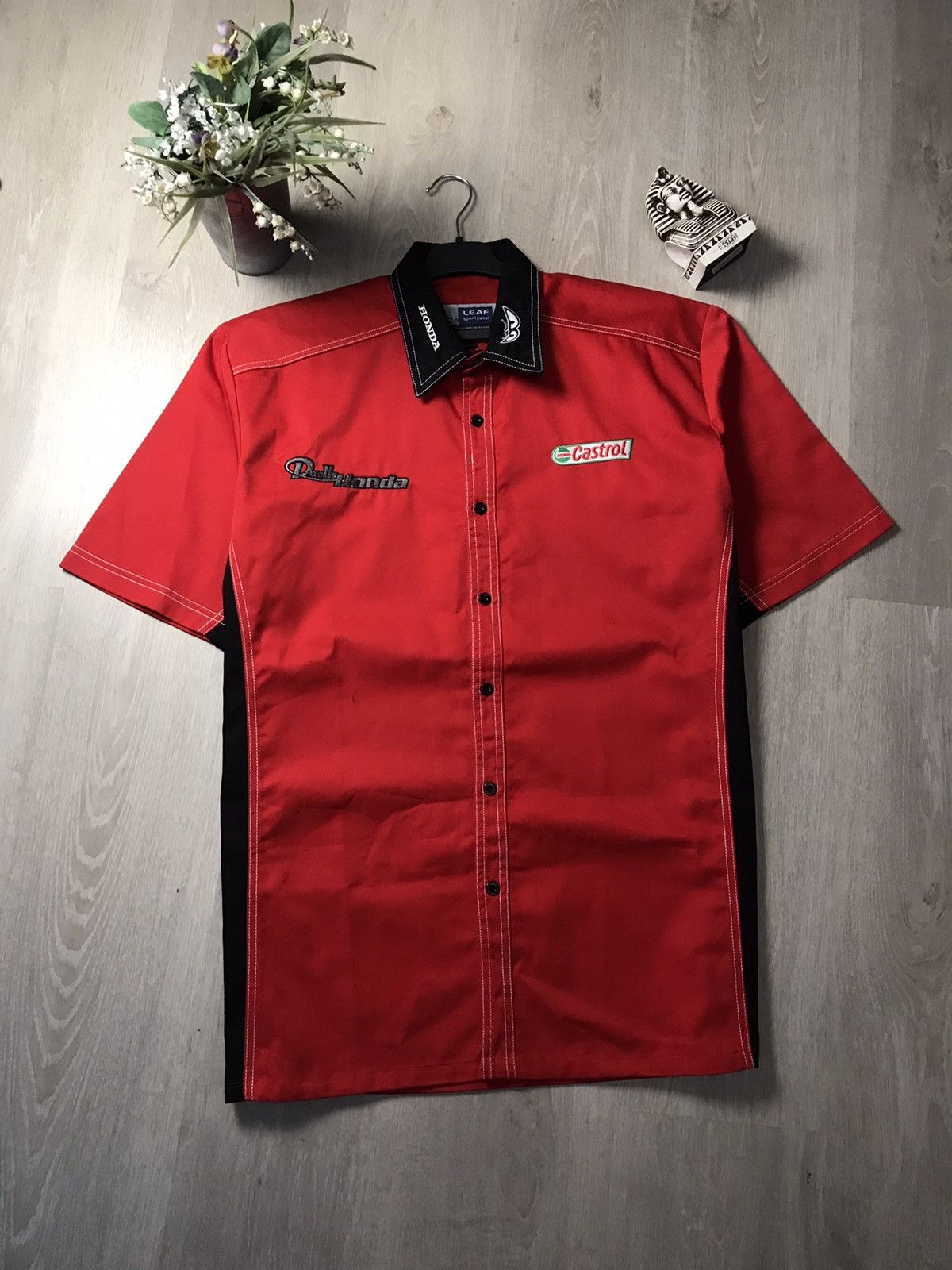 Honda × Racing × Vintage Vintage 90s LEAF Honda Racing team Castrol ...
